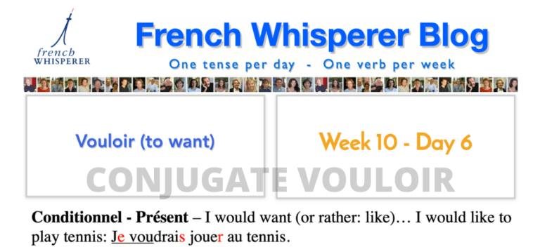 Conjugate vouloir - 41 life-changing weeks - Week10 - Day6 - French ...