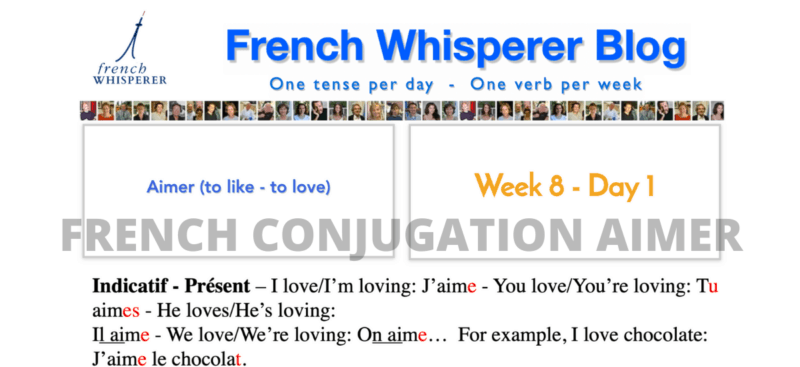 french conjugation aimer - 41 life-changing week - Week8 - Day1 ...
