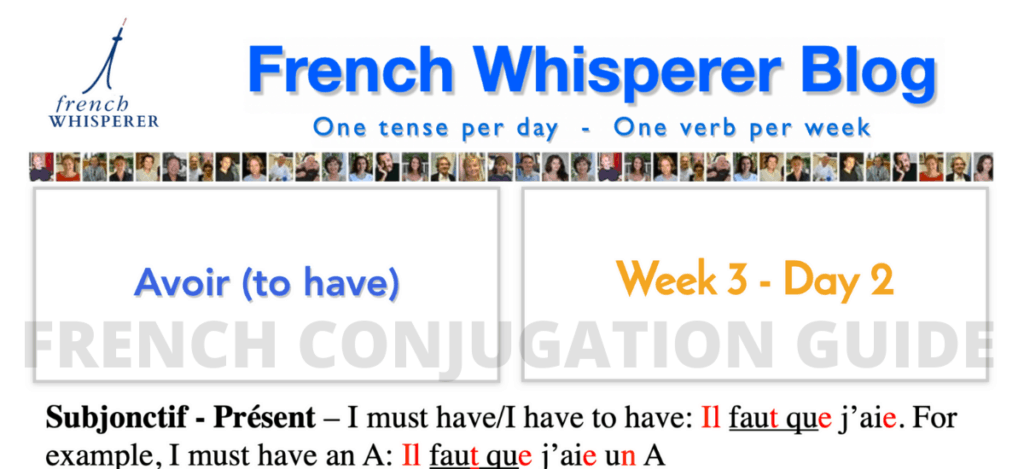 french conjugation guide - 41 life-changing weeks - Week3 - Day2 ...