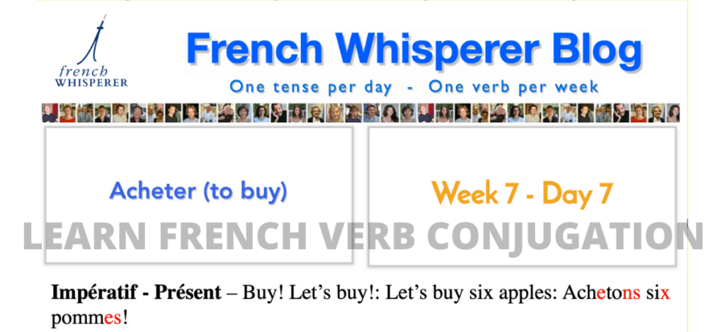 Learn French verb conjugation - 41 life-changing weeks - Week7 - Day7 ...