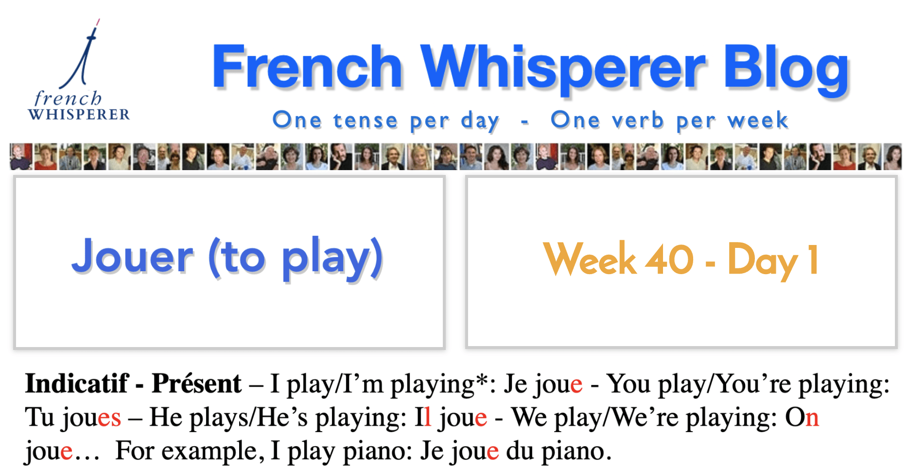 French verb of the day - 41 life-changing weeks - Week40 - Day6 ...